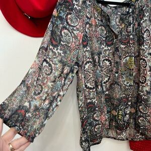 Tops | Bohemian Eclectic Fusion Blouse Xl Ptp 24 L 26 | Poshmark